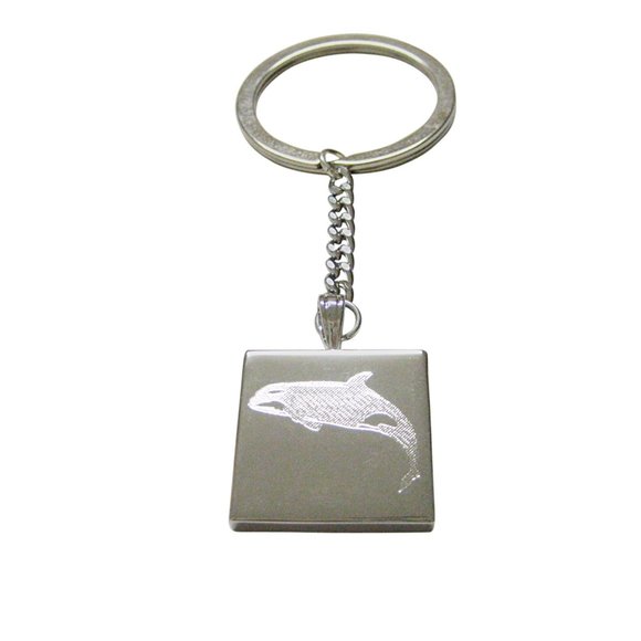 Kiola Designs | Accessories | Etched Jumping Killer Whale Orca Keychain ...